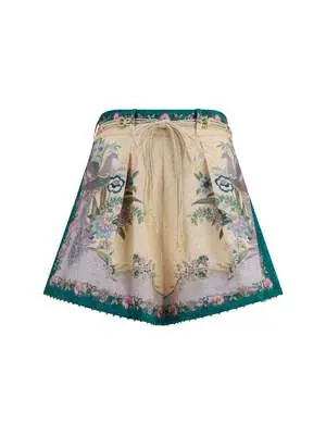 Zimmermann Indra Pleated Shorts - Multicolor