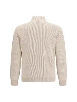 Brunello Cucinelli Cashmere Ribbed Turtleneck Sweater - Multicolor