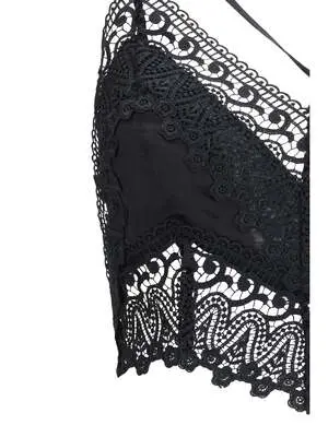Charo Ruiz Ibiza Blanca Lace V-neck Top