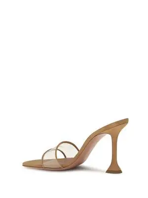Amina Muaddi Andreea Glass Mule Sandals