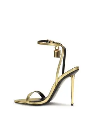 TOM FORD Lambskin Stiletto Sandals With -tone Detail - Gold
