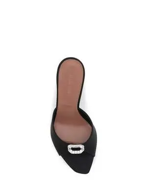 Amina Muaddi Camelia Mule Sandals - Black