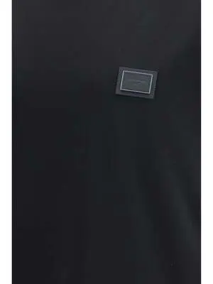 Dolce & Gabbana Cotton T-shirt With Logo Plaque - Black