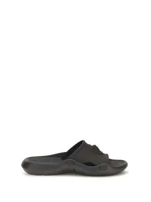 Versace Nettuno Rubber Slide With 3d Medusa Cameo - Black