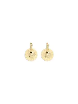 Versace Irradia Earrings With Medusa Detail - Gold