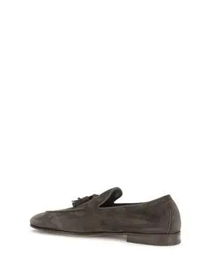 Brunello Cucinelli Soft Tassel Loafers In Suede Leather
