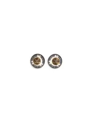 Versace Medusa Motif Coin Earrings - Gray