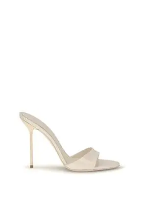 Paris Texas Lidia Leather Stiletto Heeled Sandals - Multicolor
