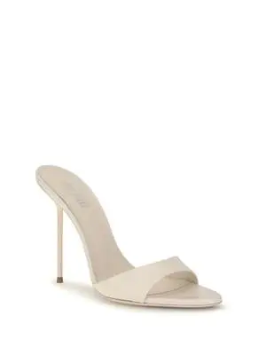 Paris Texas Lidia Leather Stiletto Heeled Sandals - Multicolor
