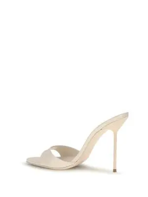 Paris Texas Lidia Leather Stiletto Heeled Sandals - Multicolor