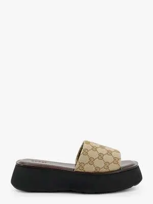 Gucci Gg Canvas Platform Sandals - Multicolor