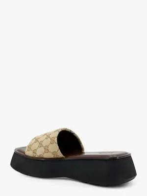Gucci Gg Canvas Platform Sandals - Multicolor