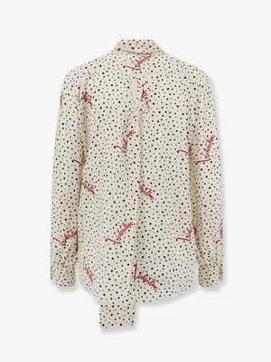 Valentino Garavani Silk Printed Shirt With Integrated Scarf - Multicolor