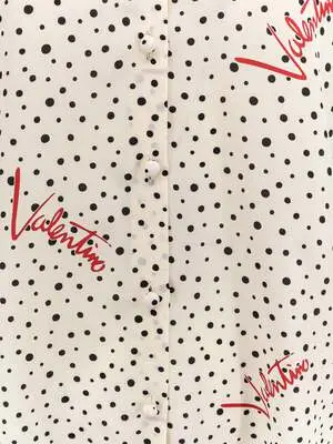 Valentino Garavani Silk Printed Shirt With Integrated Scarf - Multicolor