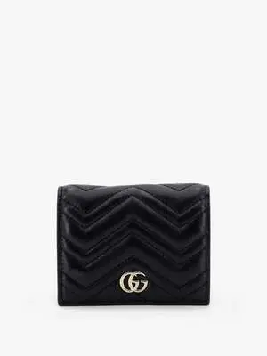 Gucci Gg Marmont Matelasse Leather Wallet - Black