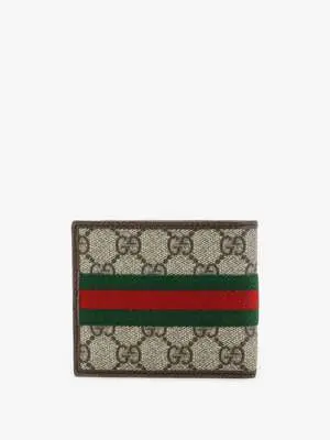 Gucci Coated Canvas Wallet With Gg Motif