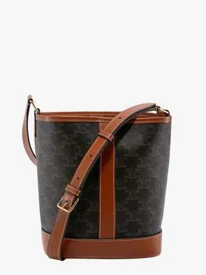 Celine Triomphe Coated Canvas Bucket Bag