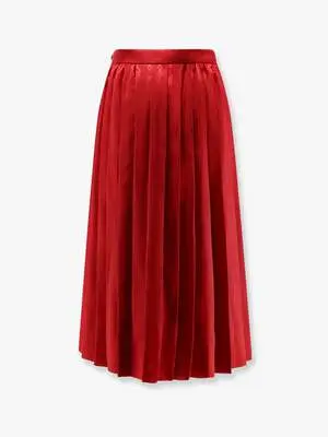 Gucci Pleated Silk Midi Skirt