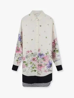 Dior Silk Shirt With Hortensia Garden Print - Multicolor