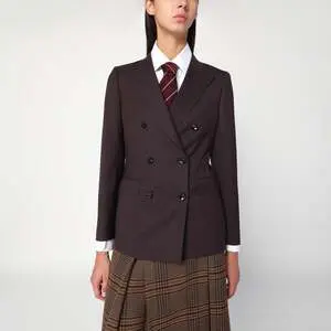 Tagliatore Double-breasted Wool Blend Jacket - Brown