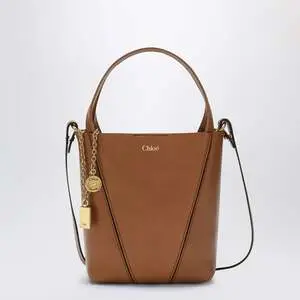 Chloé Small Spin Leather Tote Bag - Brown