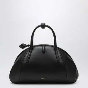 Alaïa Leather Handbag With Tubular Handles And Logo Tag - Black