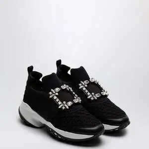 ROGER VIVIER Viv Run Embellished Sneakers - Black