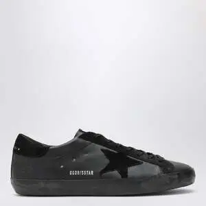 GOLDEN GOOSE Leather And Suede Super-star Sneakers - Black