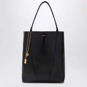 Chloé CHLOE Spin Black Medium Tote Bag Blue