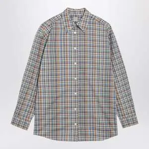 TOTEME Oversized Checked Organic Cotton Shirt - Blue