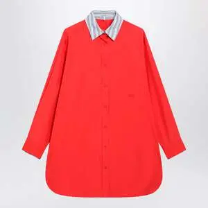 Loewe Cotton Poplin Shirt Dress - Red