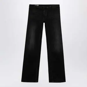 Gucci Stretch Denim Trousers With Washed Effect - Black