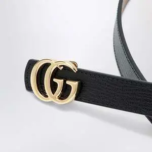 Gucci Gg Marmont Reversible Leather Belt - Black
