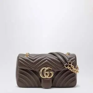 Gucci Gucci GG Marmont Shoulder Bag In Taupe Leather Brown