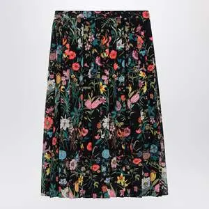 Gucci Pleated Midi Skirt - Black