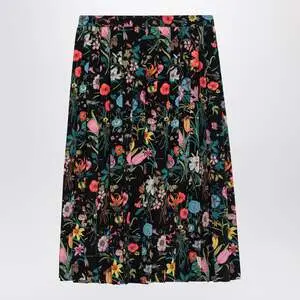 Gucci Pleated Midi Skirt - Black