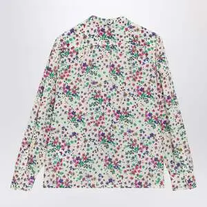 Gucci Printed Silk Shirt With Pussy Bow - Multicolor