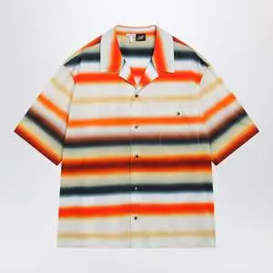Loewe Striped Short-sleeve Cotton Shirt - Orange