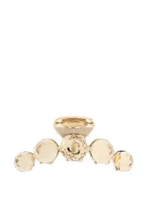 JIMMY CHOO Gold-finish Crystal Claw Hair Clip - Silver
