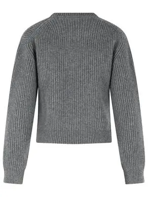 JIL SANDER Wool Crew Neck Sweater - Gray