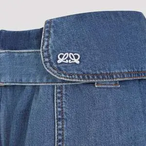 Loewe Lightweight Washed Cotton Cargo Jeans