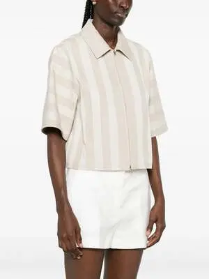 Fendi Pequin Drill Cropped Jacket