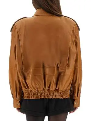 Saint Laurent Oversized Leather Jacket
