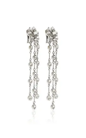 BEN-AMUN Diamond And Pear Shape Drop Earrings
