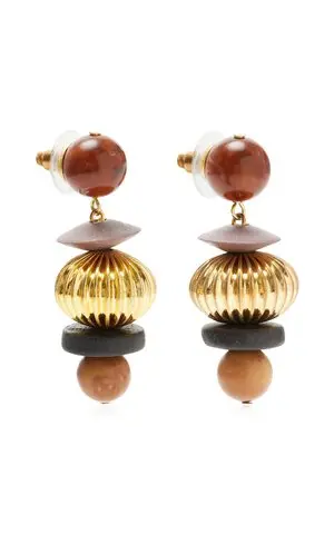 JENNIFER BEHR Lavon Gold-plated Brass And Wood Earrings