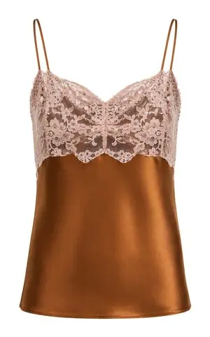 Saint Laurent Lingerie Silk Top - Multi