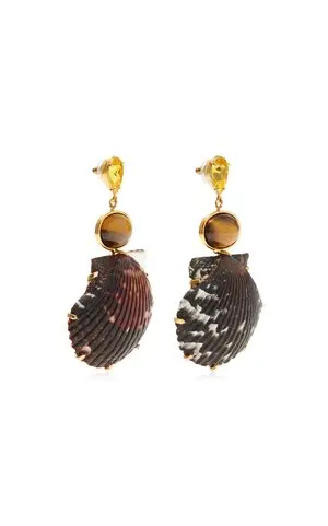 JENNIFER BEHR Augustine Gold-plated Brass -stone Earrings