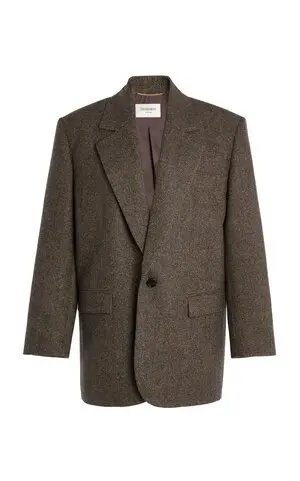 Saint Laurent Virgin Wool Blazer - Grey