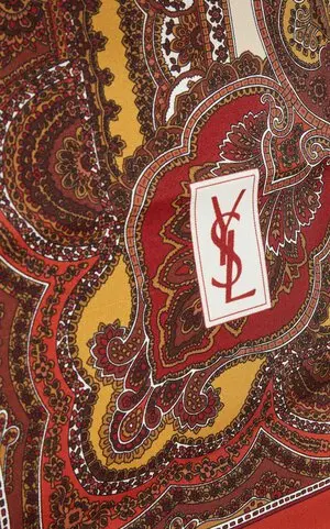 Saint Laurent Vintage Paisley Silk Scarf