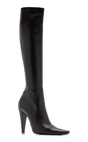 Saint Laurent 77 110 Cuir Dorada Knee-high Boots